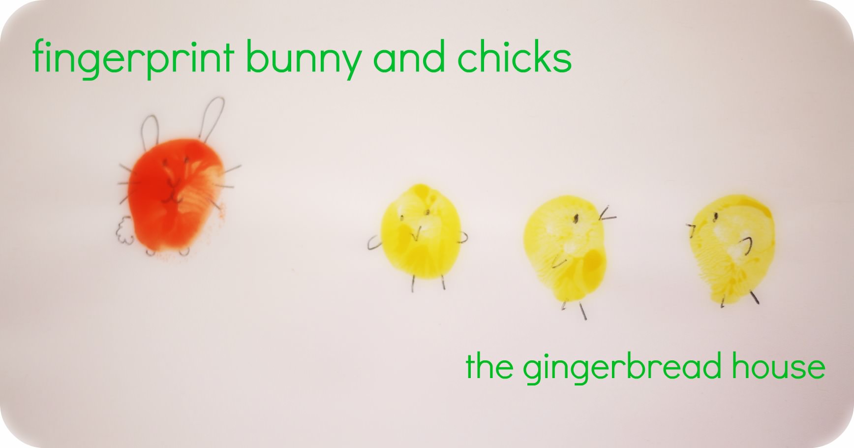Finger print Easter chicks