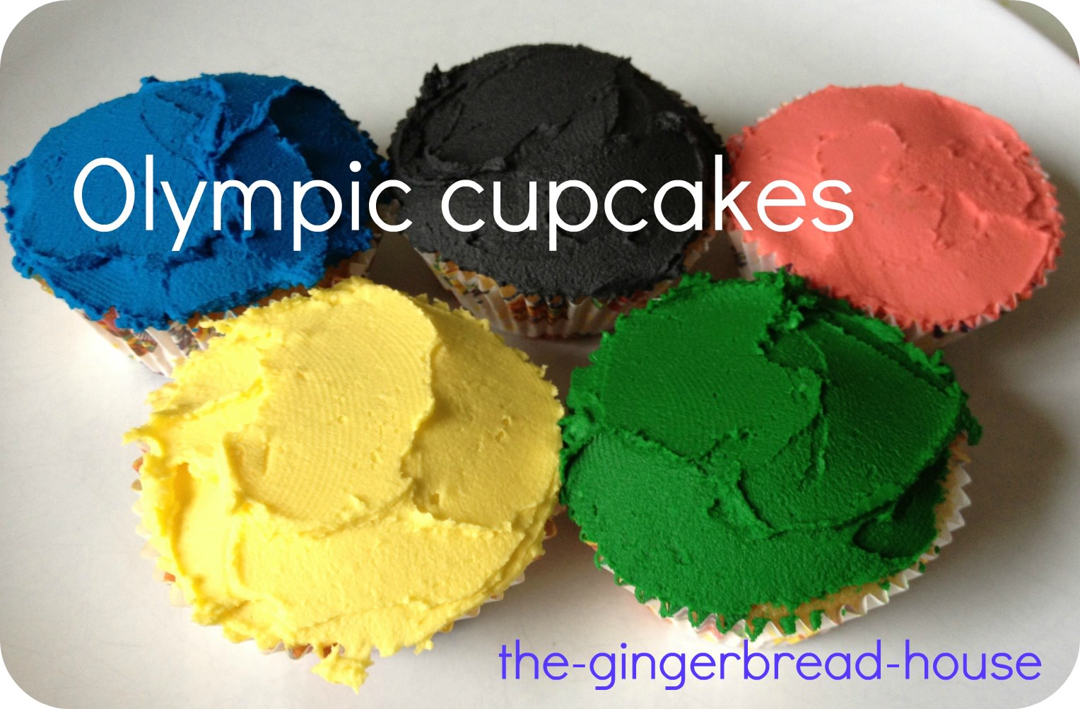 Olympic cupcakes