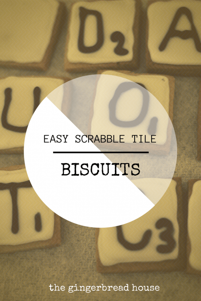 Scrabble tile biscuits