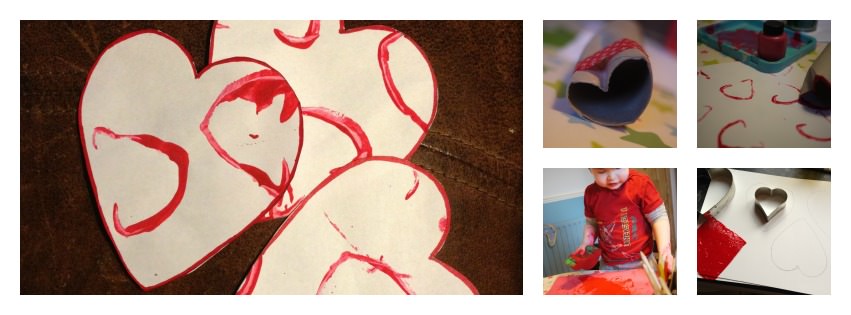 Handmade heart stamps