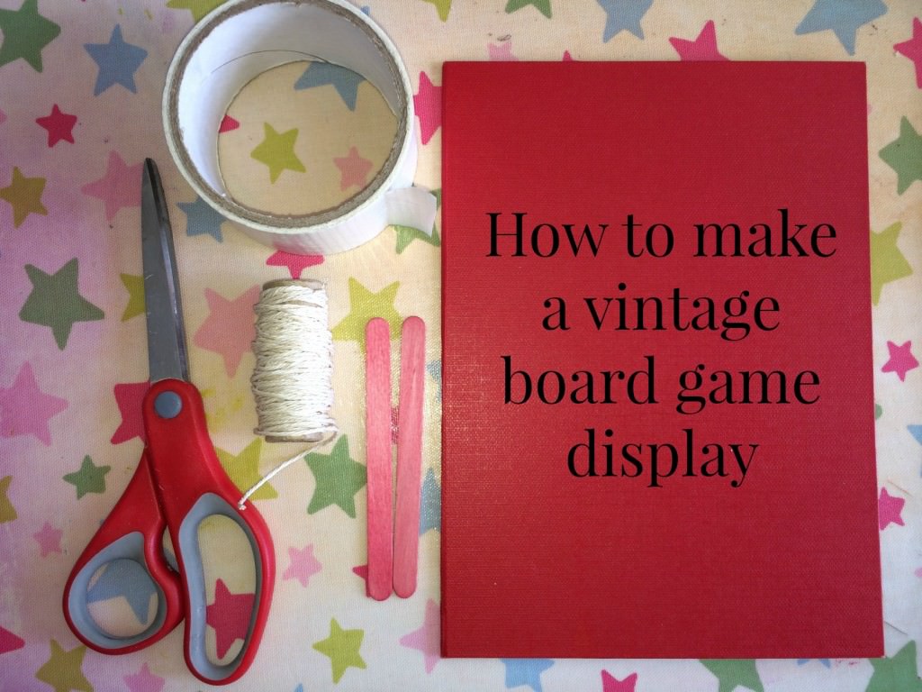 How to make a vintage board game display - the-gingerbread-house.co.uk