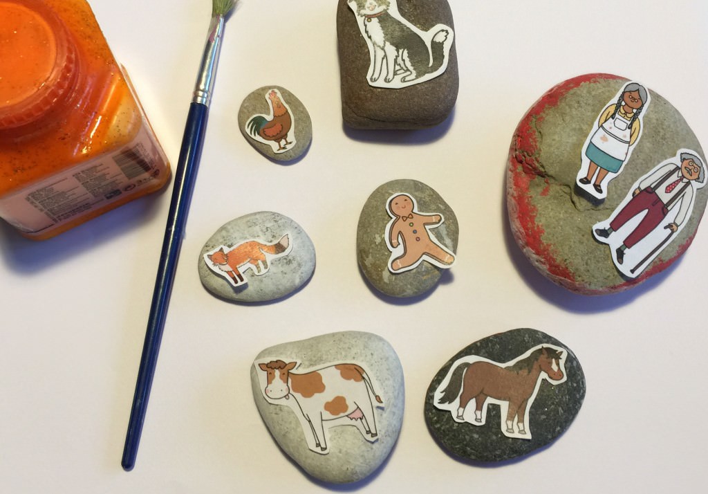 How to make The Gingerbread Man story stones - the-gingerbread-house.co.uk
