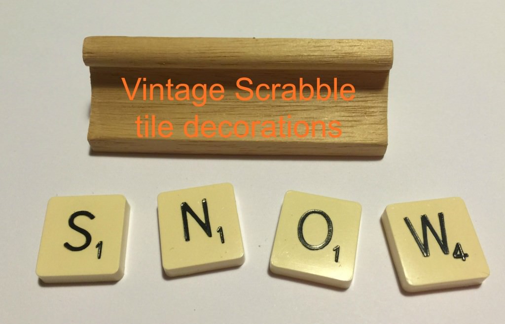 Vintage Scrabble tile decorations - the-gingerbread-house.co.uk