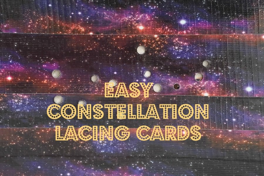 Constellation lacing cards for Firework Night - the-gingerbread-house.co.uk