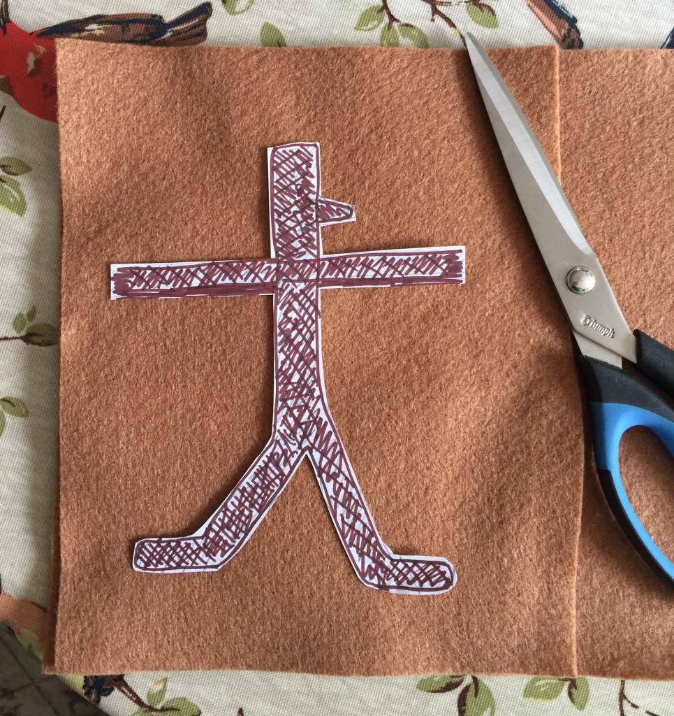 How to make Stick Man from felt - the-gingerbread-house.co.uk
