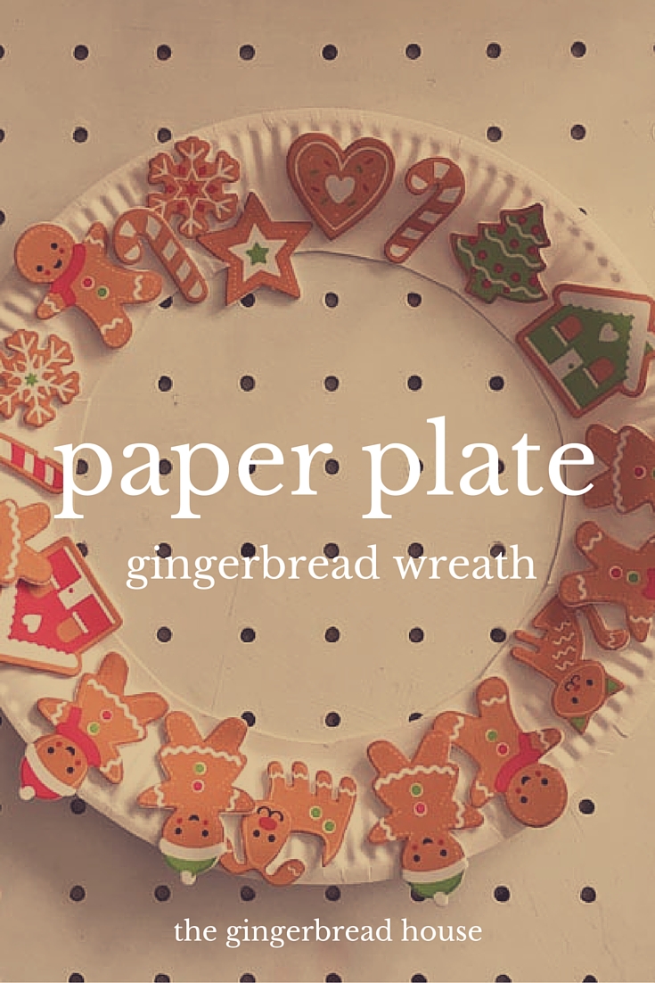 Paper plate gingerbread wreath - the-gingerbread-house.co.uk