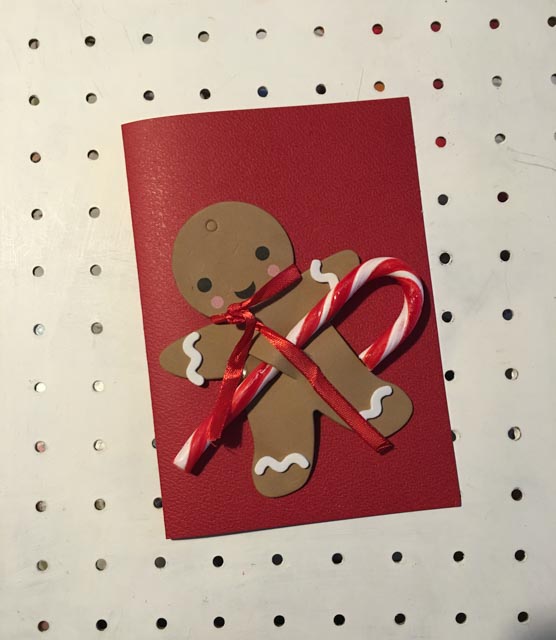 Gingerbread man with candy cane Christmas card - the-gingerbread-house ...
