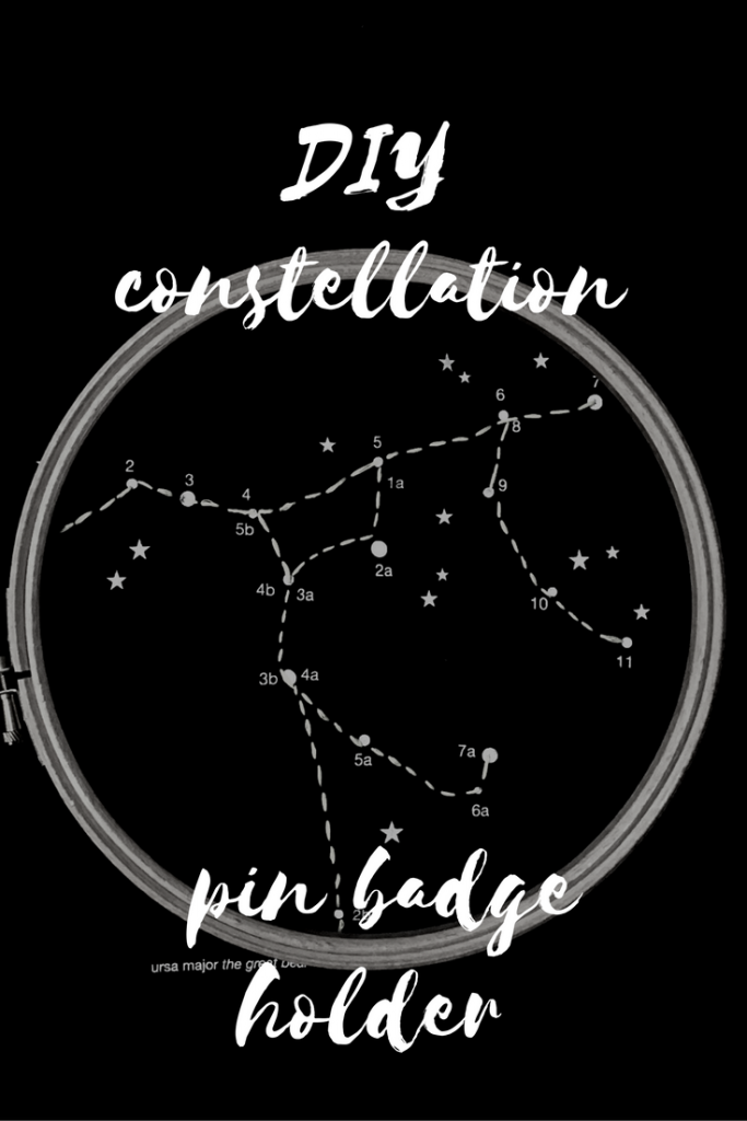 DIY constellation pin badge holder - the-gingerbread-house.co.uk