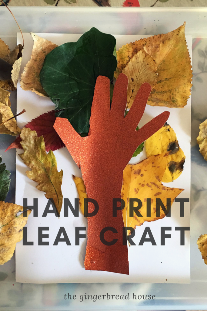 Hand print leaf craft for kids - the-gingerbread-house.co.uk