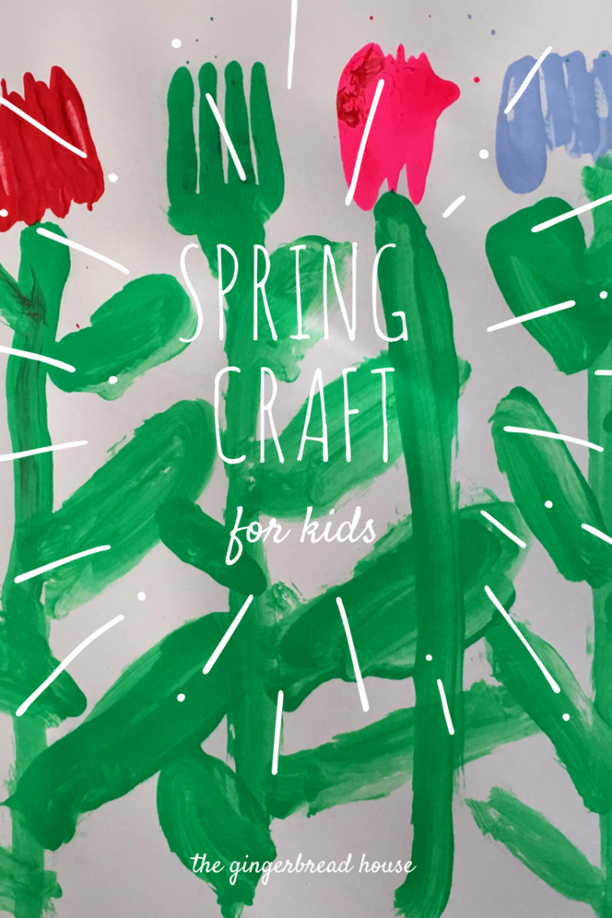 Painted Spring flower craft for kids - the-gingerbread-house.co.uk