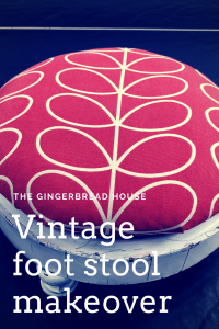 Vintage foot stool makeover - the-gingerbread-house.co.uk