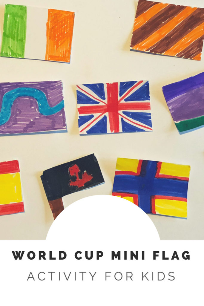 World Cup mini flags activity for kids - the-gingerbread-house.co.uk