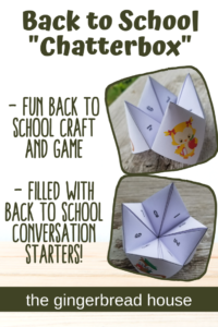{Free printable} Back to School Chatterbox - the-gingerbread-house.co.uk