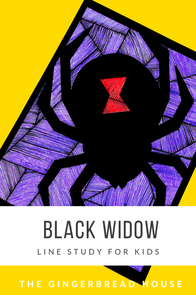 Black Widow Spider line activity for kids - the-gingerbread-house.co.uk