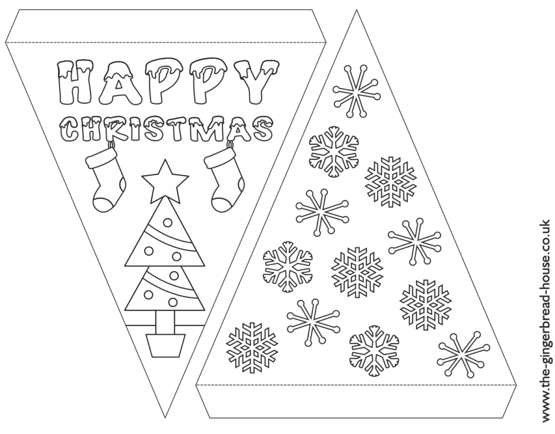 {Free} Colour Your Own Christmas Bunting activity for kids - the ...