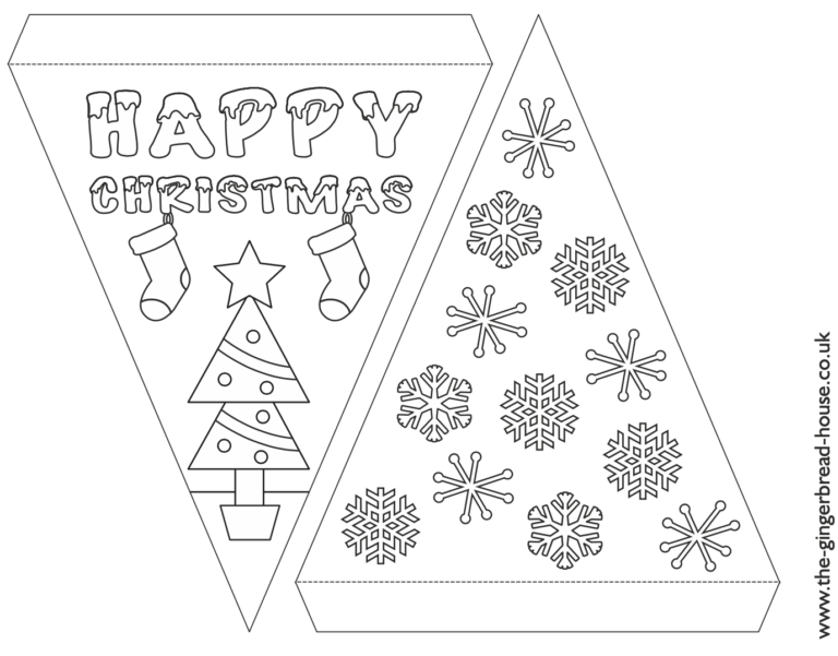{Free} Colour Your Own Christmas Bunting activity for kids - the ...