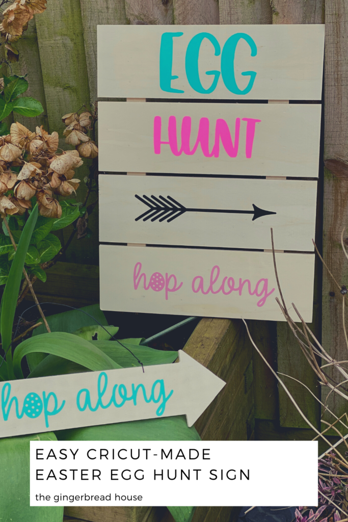 Easy Cricut made Easter Egg hunt sign - the-gingerbread-house.co.uk