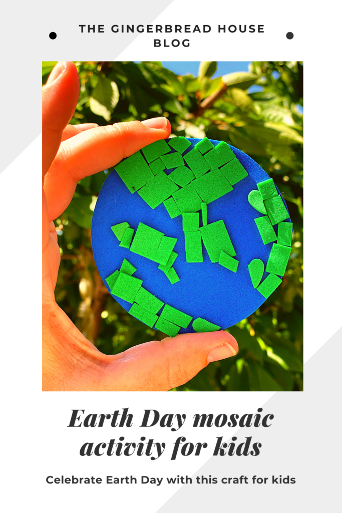 Simple Earth Day mosaic craft for kids - the-gingerbread-house.co.uk