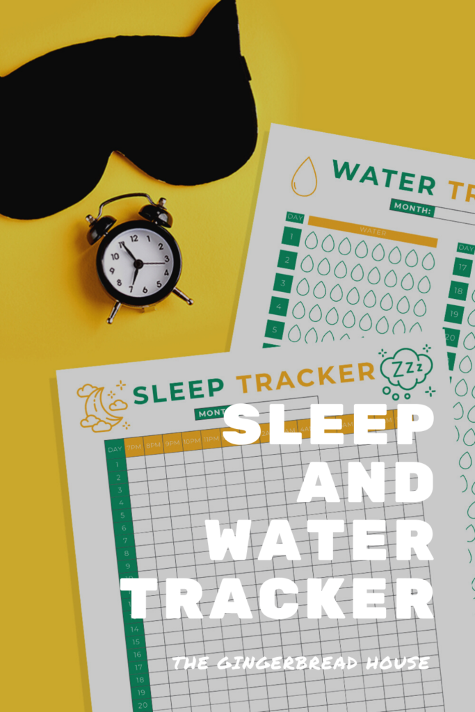 {Free printable} Sleep and Water tracker - the-gingerbread-house.co.uk