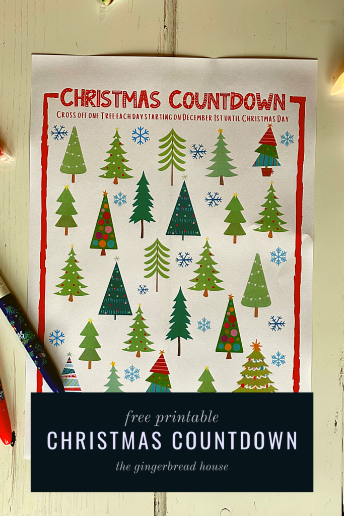 {Free printable} Christmas tree countdown for kids - the-gingerbread ...