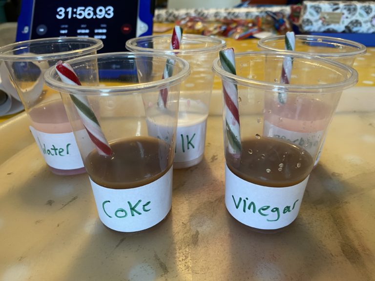 Dissolving Candy Cane experiment - the-gingerbread-house.co.uk