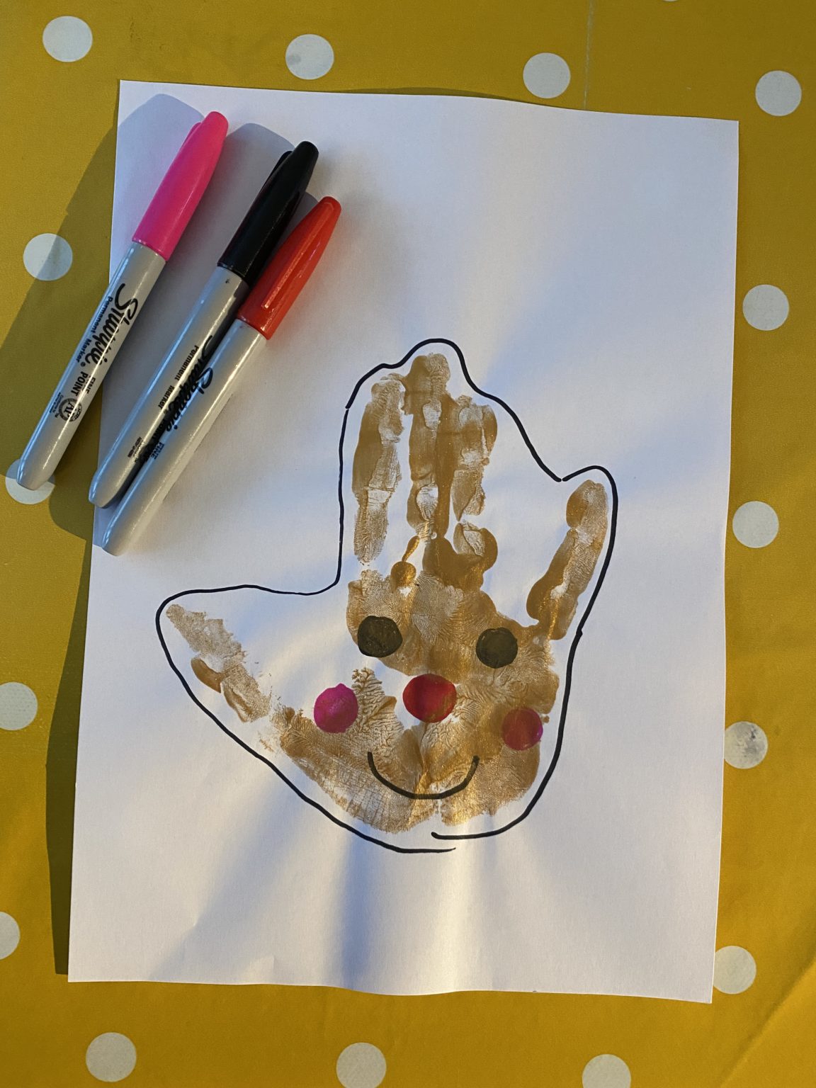 Easy handprint gingerbread man - the-gingerbread-house.co.uk