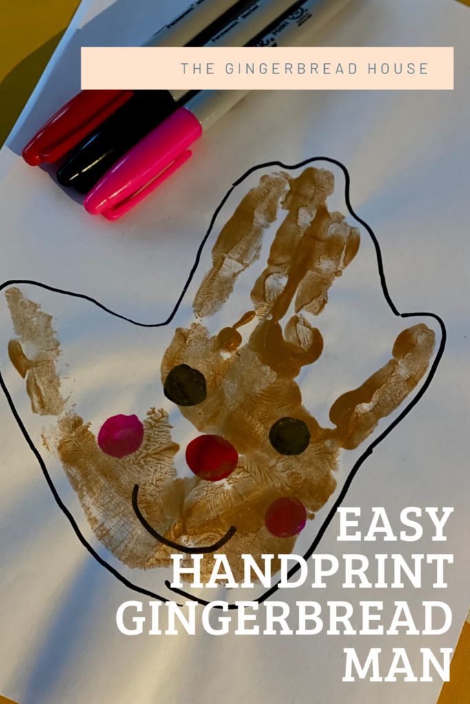 Easy handprint gingerbread man - the-gingerbread-house.co.uk