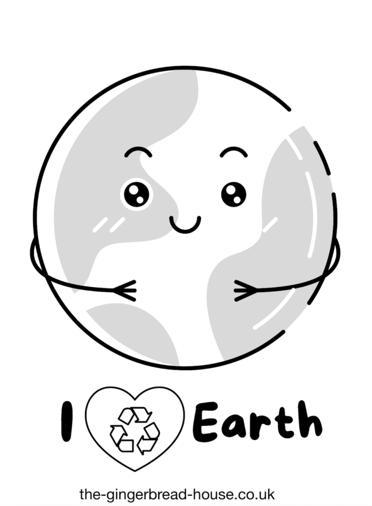 Free Earth Day pledge and colouring sheet - the-gingerbread-house.co.uk