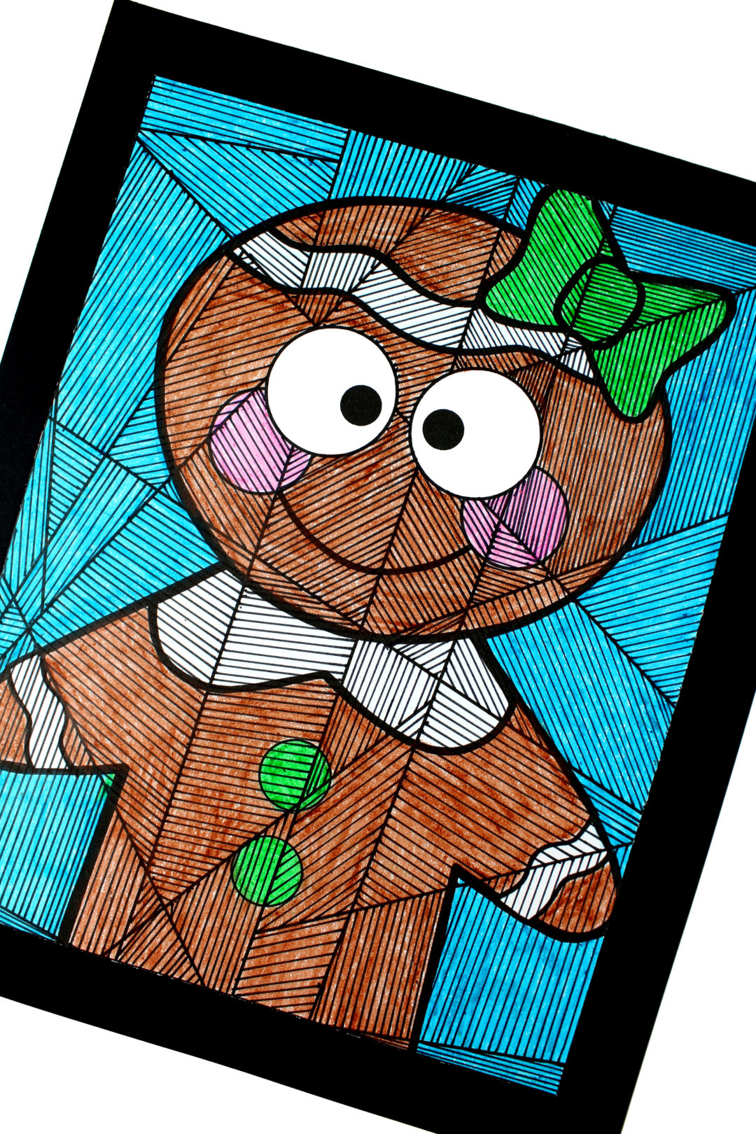Gingerbread boy and girl line study for kids - the-gingerbread-house.co.uk