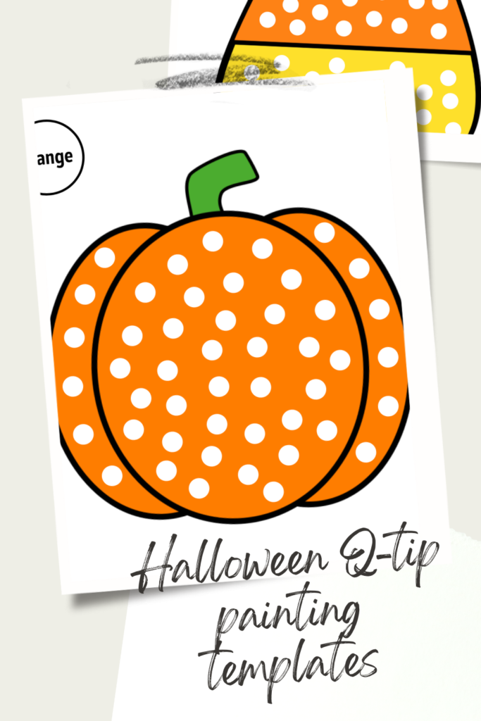 Free Halloween Q-Tip painting templates - the-gingerbread-house.co.uk