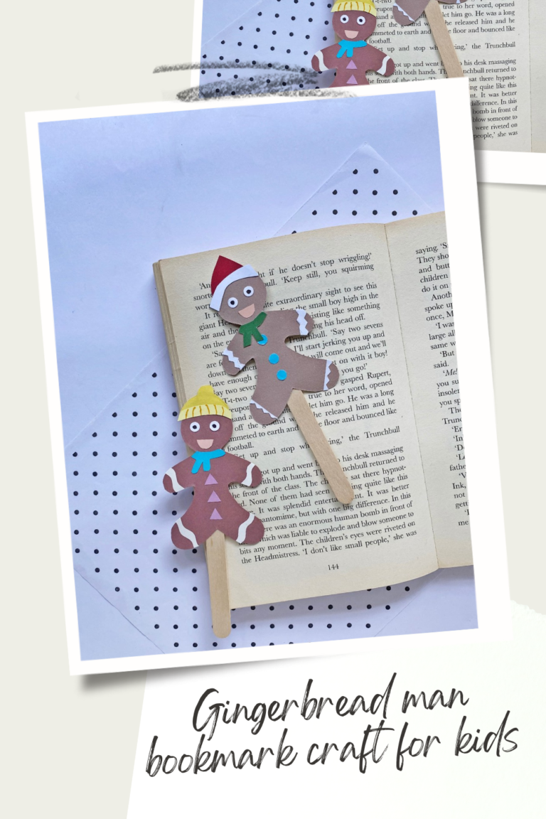 Easy Gingerbread Man bookmark for kids - the-gingerbread-house.co.uk