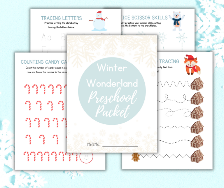{Free printable} Winter Wonderland Preschool Packet - the-gingerbread ...